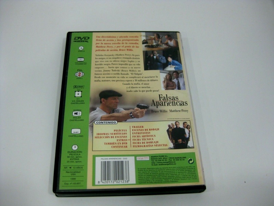 False Appearances DVD Bruce Willis Matthew Perry Natasha Henstridge | eBay