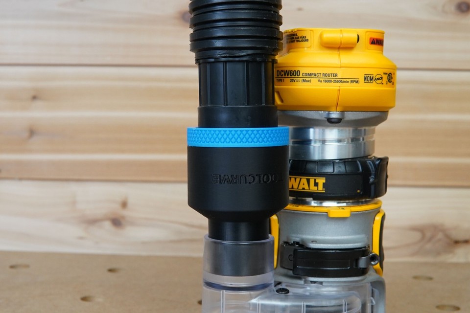 1 7/8" Shop Vac Hose Adapter for Dewalt Router DWP611 & Dewalt 20v ...