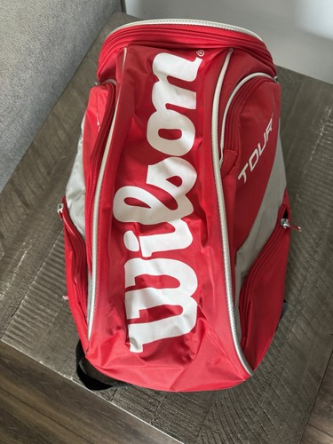 Wilson Pro Tour K Factor Red Tennis Racquet Bag Backpack - EXCELLENT ...