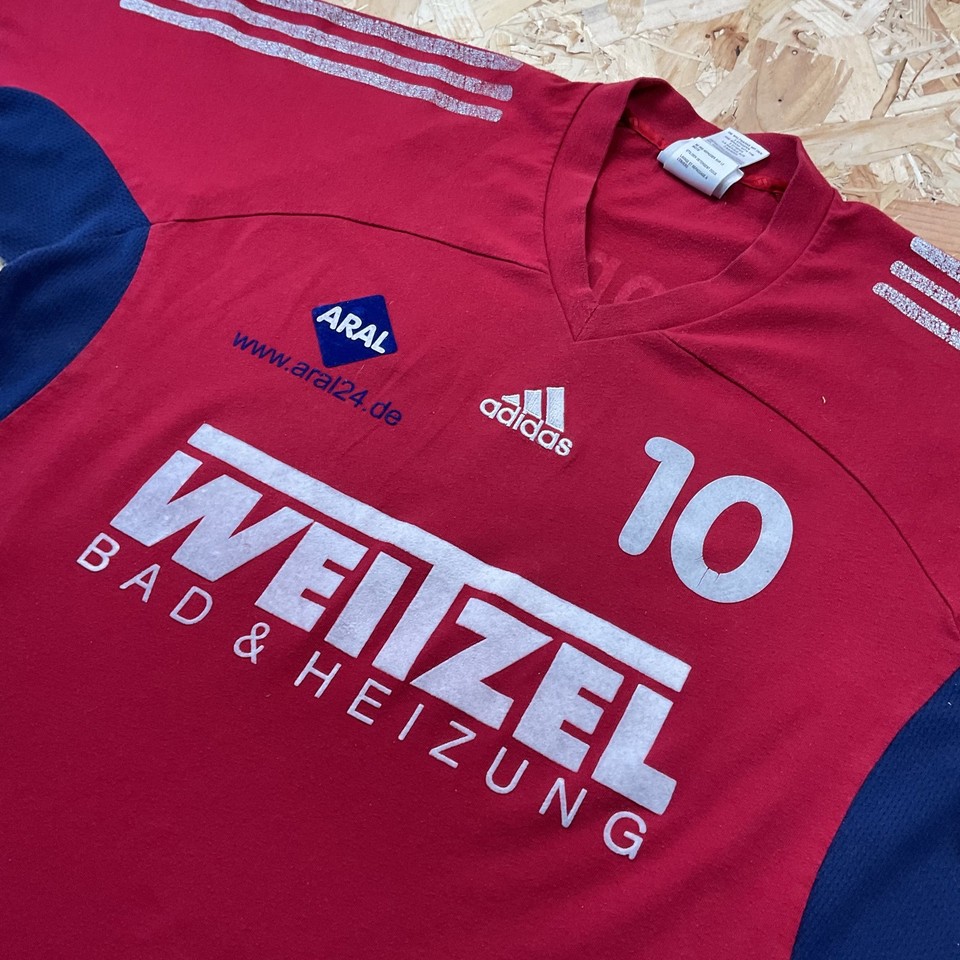 Vintage 2000s Germany Non League Football Shirt Red Blue Adidas M | eBay UK