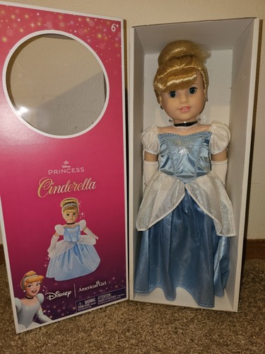 NEW American Girl Disney Princess CINDERELLA 18" DOLL + Gown Glass ...