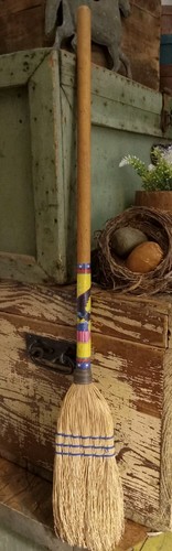 Antique Vintage Childs Broom Original Paper Label Liberty USA Eagle Stars | eBay