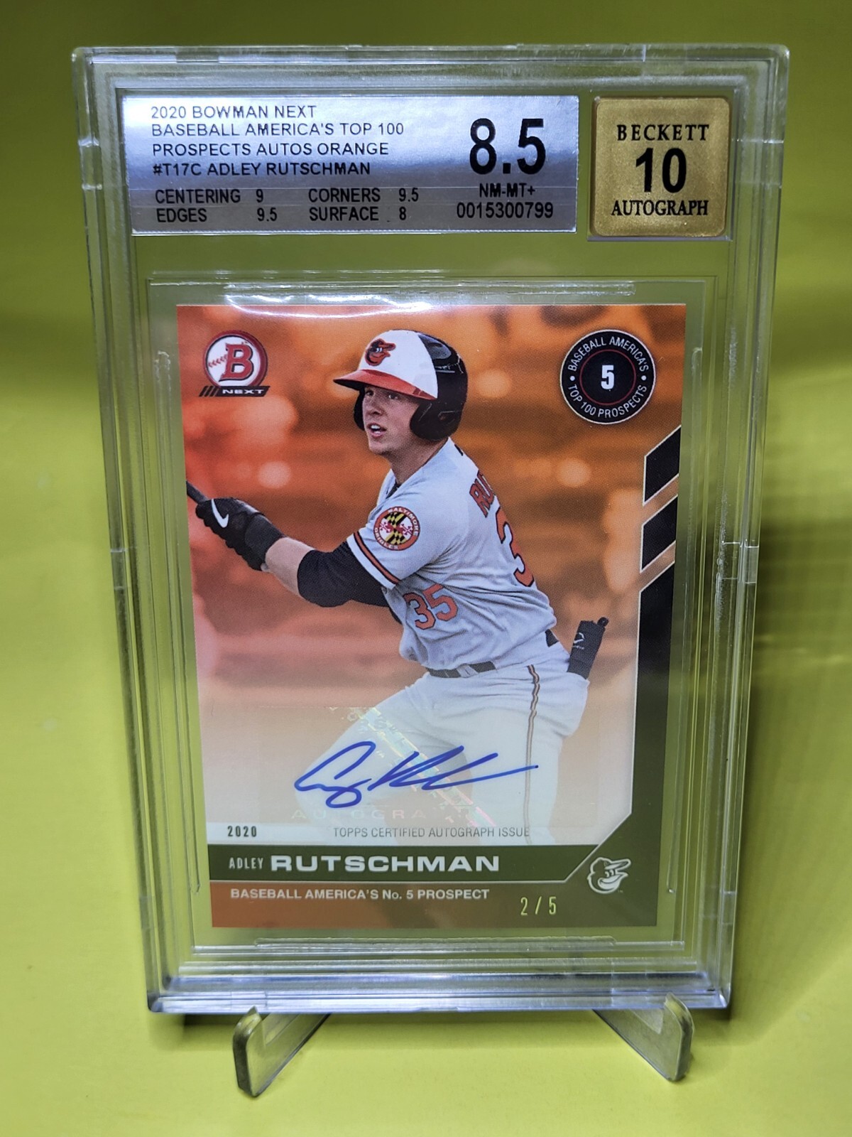 2020 BOWMAN NEXT ADLEY RUTSCHMAN AUTO # 2/5 BGS GRADED 8.5 AUTO 10 | eBay
