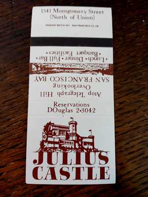 Vintage Matchbook: Julius Castle, San Francisco, CA | eBay