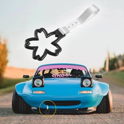 JDM Sakura Flower TSURIKAWA Black Ring Car Subway Train Bus Handle SL ...