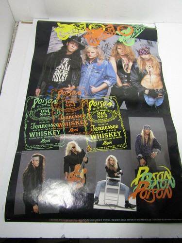 A OLD VINTAGE POISON CONCERT ROCK N' ROLL POSTER HEAVY METAL | eBay