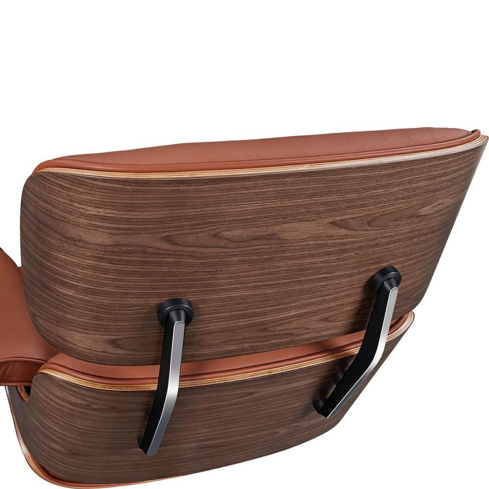 Genuine Leather EAMS Lounge Chair and Ottoman Plywood Armchair for ...