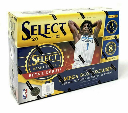 2020-21 Panini Select NBA Basketball Mega Box Red/White/Green Cracked ...