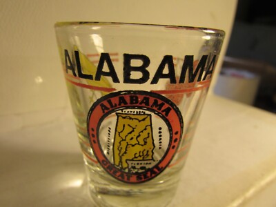 Vintage State of Alabama - Standard Shot Glass -state seal logo- new | eBay