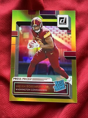 2022 Donruss Jahan Dotson Rated Rookie Gold Holo Press Proof Washington ...