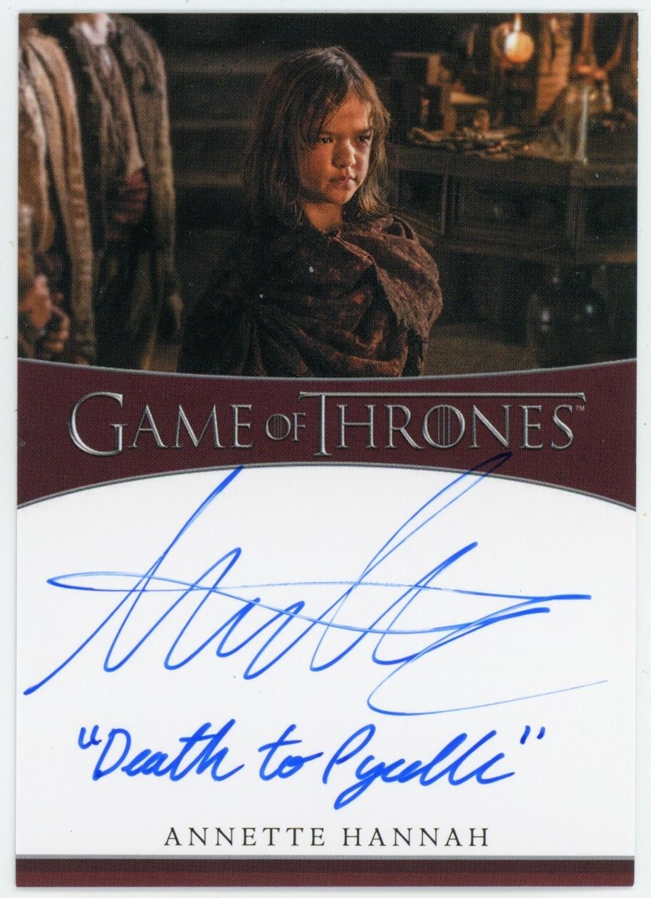 2023 Game of Thrones Art & Images Annette Hannah Inscription Autograph ...