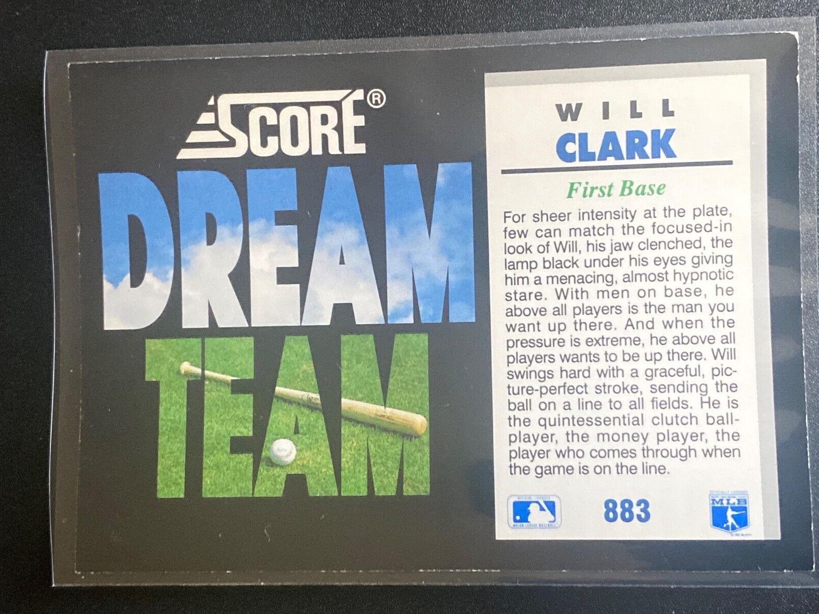 1992 Score - Dream Team No Copyright Information Under Card Number #883 ...