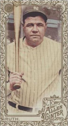 2019 Topps Allen & Ginter - Babe Ruth #3 Mini Gold Incorrect Birth Year ...
