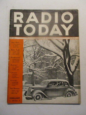 RADIO TODAY MAGAZINE FEBRUARY 1936 BUSINESS TRADE BROADCASTING VINTAGE ...
