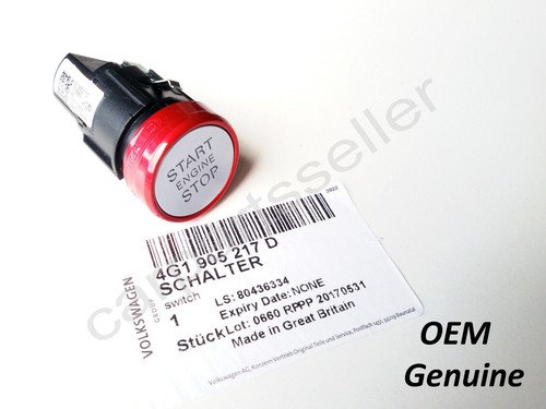 Audi A6 S6 A7 RS7 Start Stop Engine Ignition Switch Button 4G1905217D ...