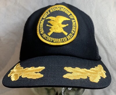 VINTAGE National Rifle Association(NRA) Org 1871 Black SnapBack Trucker ...