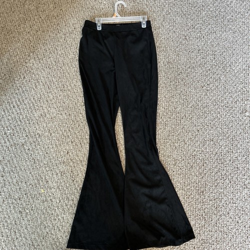 Small Comfy Bell Bottom Back Pants w Back Pockets Women's Elastic Waist ...