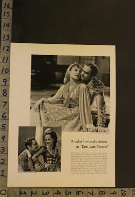 1934 DOUGLAS FAIRBANKS BINNIE BARNES MERLE OBERON ACTOR MOVIE PHOTO ...