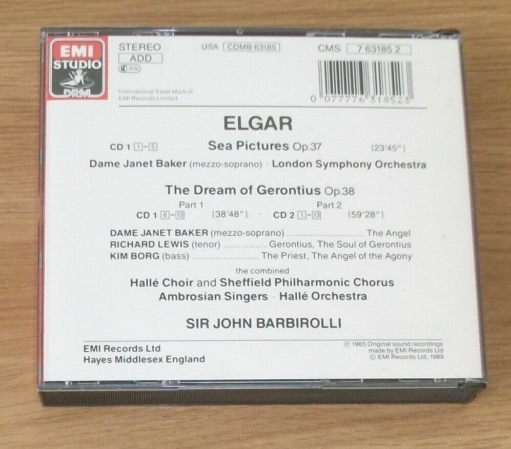 Sir Edward Elgar - Elgar: The Dream of Gerontius; Sea Pictures (1989 ...