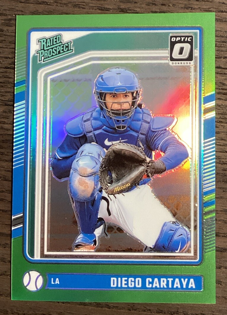 2024 Panini Donruss - Optic Rated Prospects Diego Cartaya #172 Lime ...