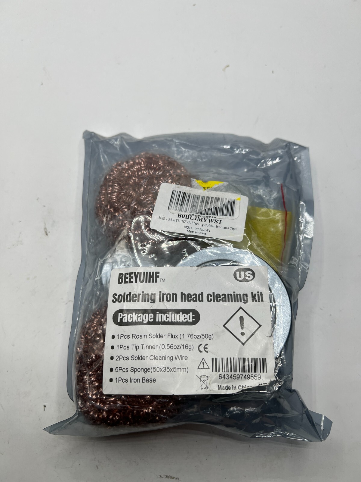 BEEYUIHF 5 in 1 Soldering Iron Tip Cleaning Tinner Cleaner & Rosin Flux ...