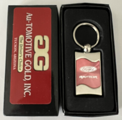 FORD RAPTOR Pink & Silver Waves Wavy Key Ring Metal NEW IN BOX | eBay