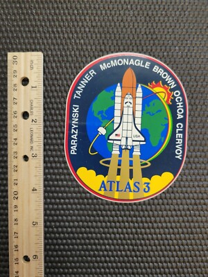 STS-66 Space Shuttle Atlantis Sticker Decal NASA STS 66 Mission Crew ...