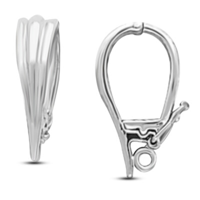 14K Solid White Gold Charm Enhancer Slide Pendant FOR Omega Pearls | eBay