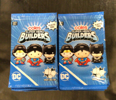 Coles DC Super Hero Builders Collectables x40 Lot Brand New Unopened ...
