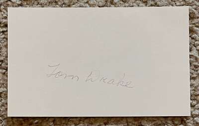 Tom Drake signed card - Dodgers Indians debut 1939 | eBay