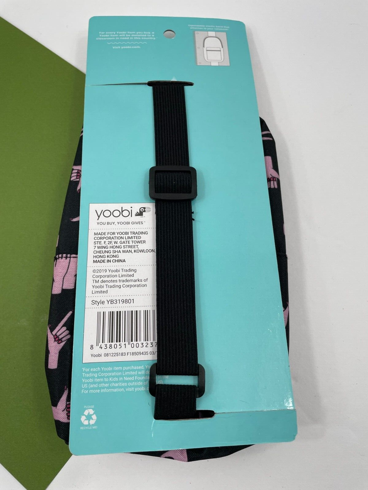 Yoobi Brand Pencil Organizer Backpack Pencil Case Handsigns Peace Black ...