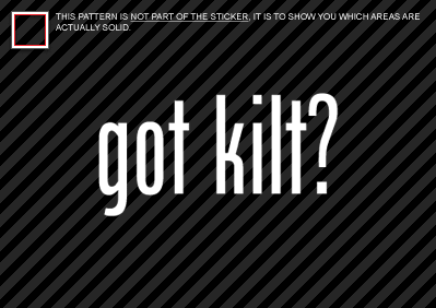 (2x) GOT KILT Sticker Die Cut Decal Self Adhesive Vinyl scottish ...