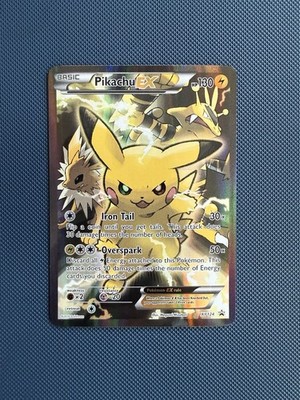 Pokemon Generations Pikachu EX XY 124 Full Art Holo Black Star Promo NM ...