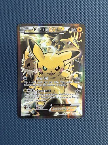 Pokemon Generations Pikachu EX XY 124 Full Art Holo Black Star Promo NM ...