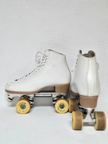 Women's White Riedell Model 121 Quad Roller Skates Sure Grip Plate US ...