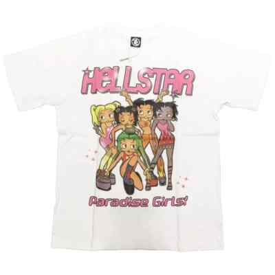 Hellstar Paradise Girls graphic white color short sleeve shirt men ...