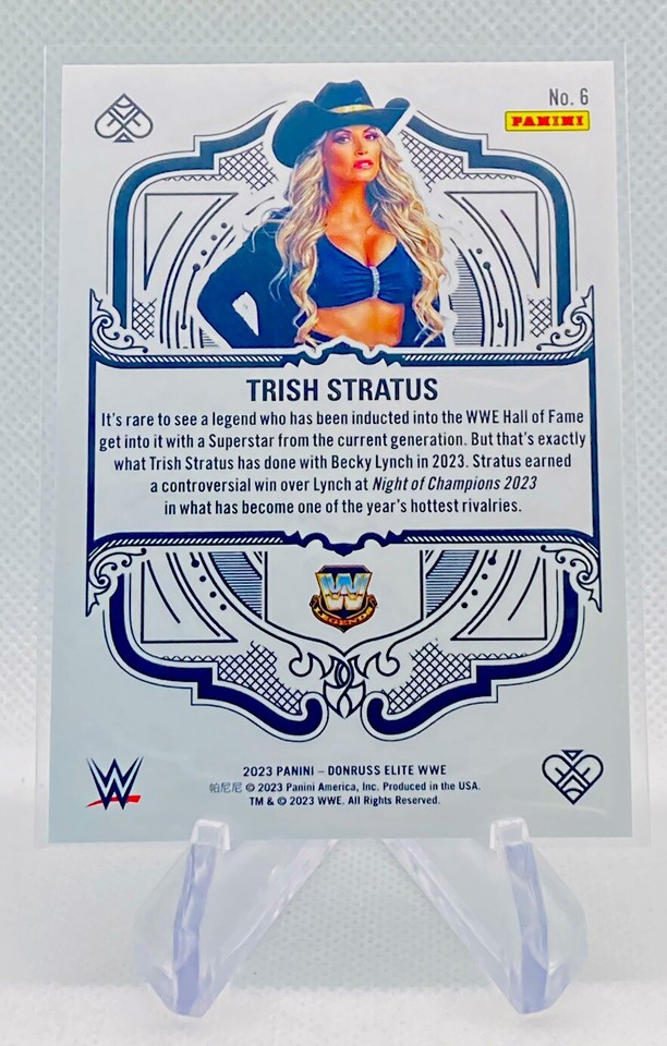 2023 Panini Donruss Elite WWE Trish Stratus Elite Deck Insert Green ...