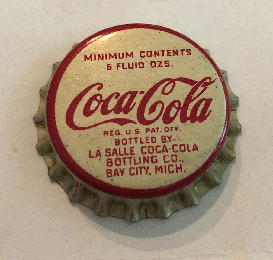4- Coca Cola Cork Soda Pop 6 ounce Bottle Caps Bay City MI La Salle ...