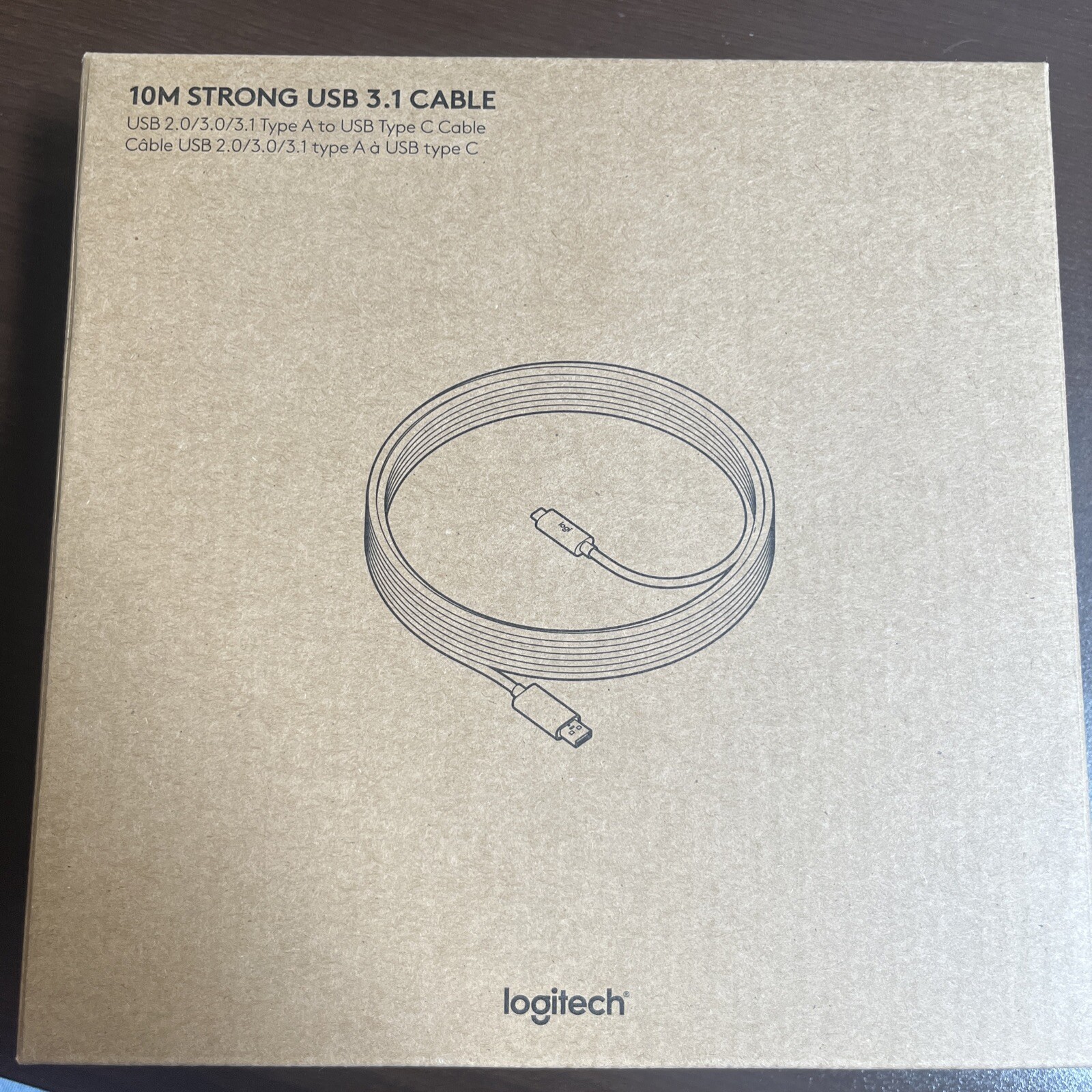 NEW ~LOGITECH 10M STRONG USB 3.1 CABLE USB-A to USB-C CABLE~Product ...