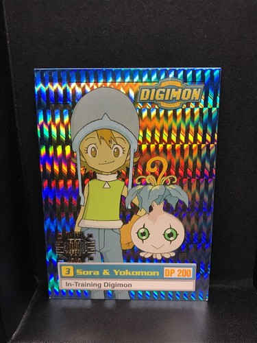 Sora & Yokomon #6 of 34 | Exclusive Preview Prism Holo | Digimon 1999 ...