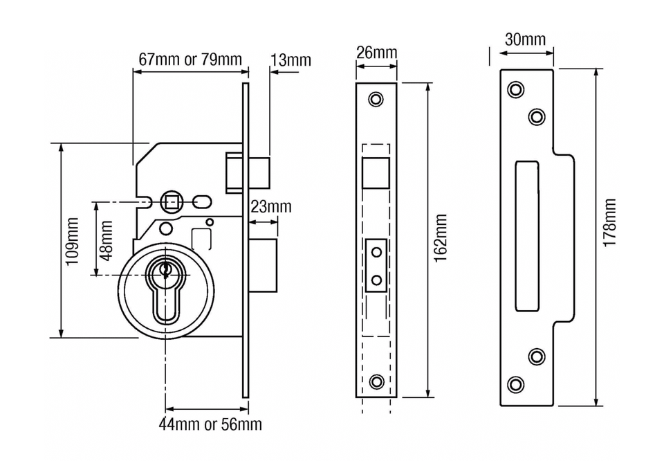 EURO SASH LOCK 76mm ERA FORTRESS 3" 5 LEVER BS WITH THUMBTURN IN CHROME ...
