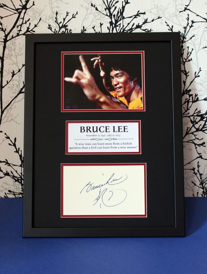 BRUCE LEE Autograph Display Case Unique Museum Artwork | eBay