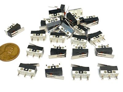 25 Pieces Limit Switch Lever 3d Printer n/c n/o arm micro small ac dc A ...