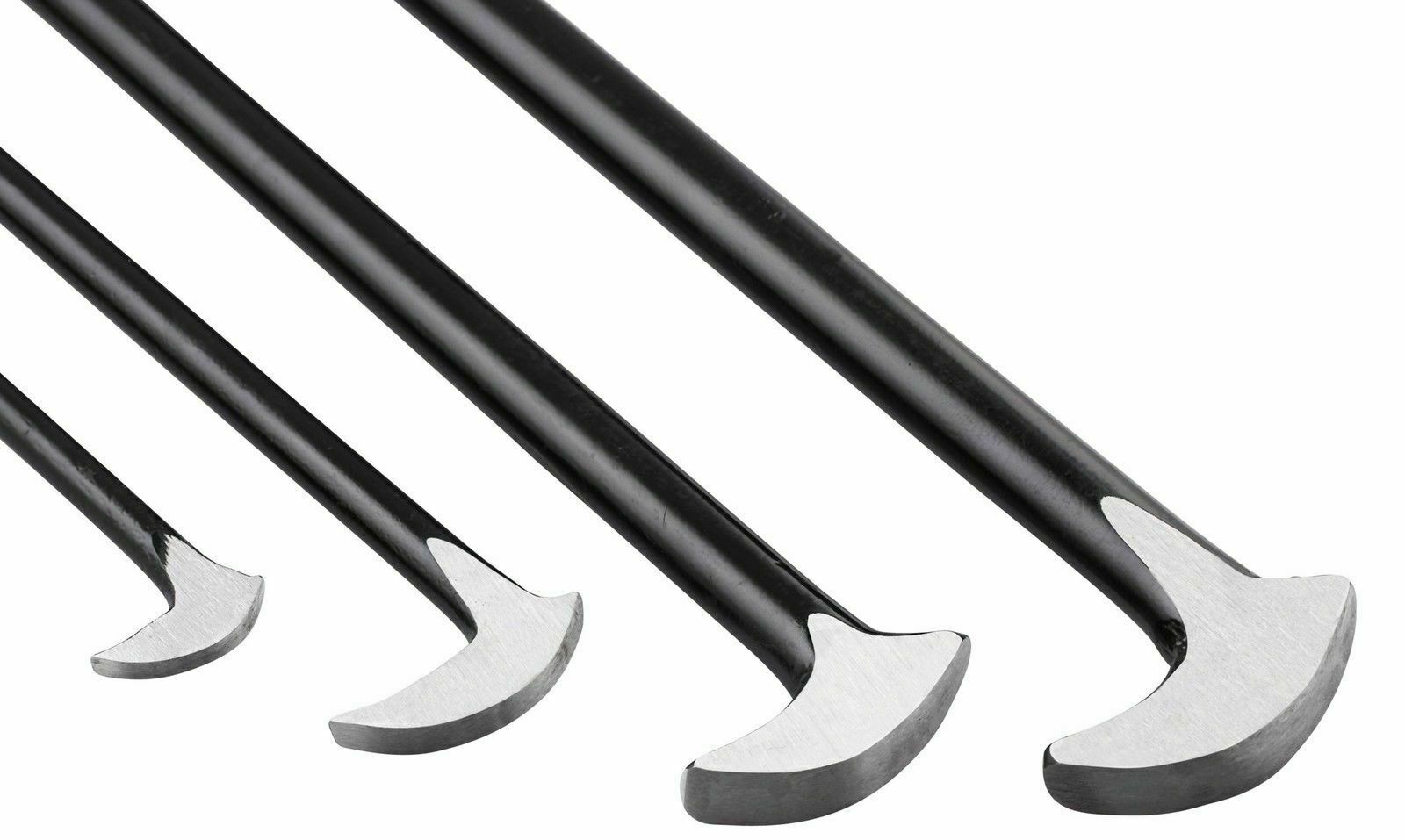 4 Pc Pcs Pry Heel Bar Prying Hand Tools Rolled Heelbar Pinch Lever Bar ...