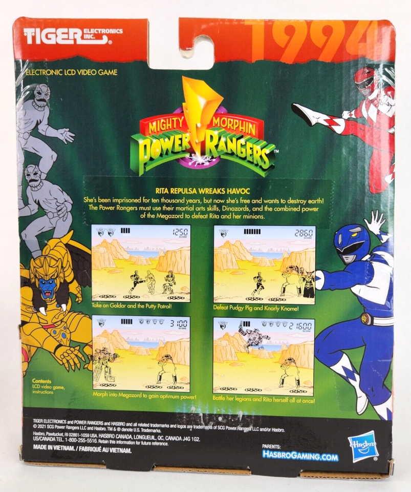 Tiger Electronics Mighty Morphin Power Rangers LCD Handheld Video Game ...