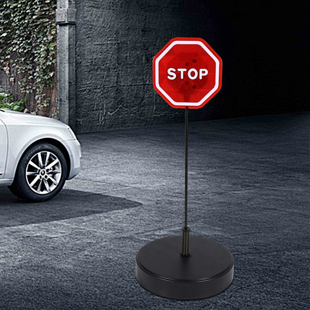 Sensor Stop Sign Flashing LED Light Parking Aid Guide Warn Garage For ...
