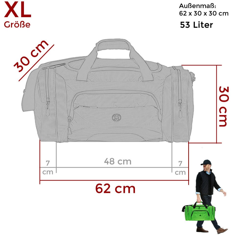 Sporttasche Reisetasche gross Herren Damen Elephant Color XL 62 53 L ...