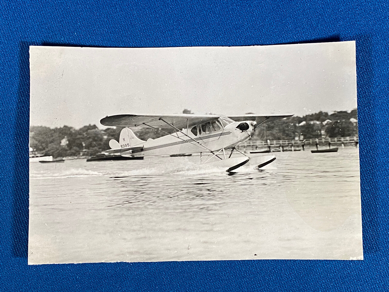 Seaplane Airplane Floats Landing on Water Vintage Photo | eBay