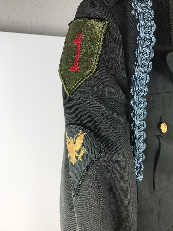VTG US Army Dress Green Uniform Coat Patches, Ribbons, NSN 8405-01-105 ...