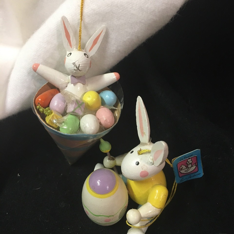 Wohlfahrt Laura Andersen Wood Easter Ornaments Le Pastel Bunny Artist ...